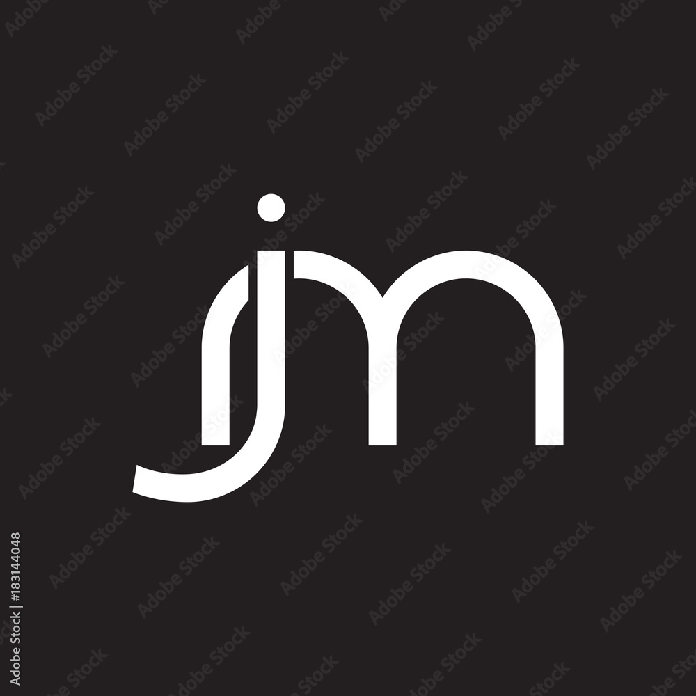 Initial lowercase letter jm, mj, overlapping circle interlock logo ...