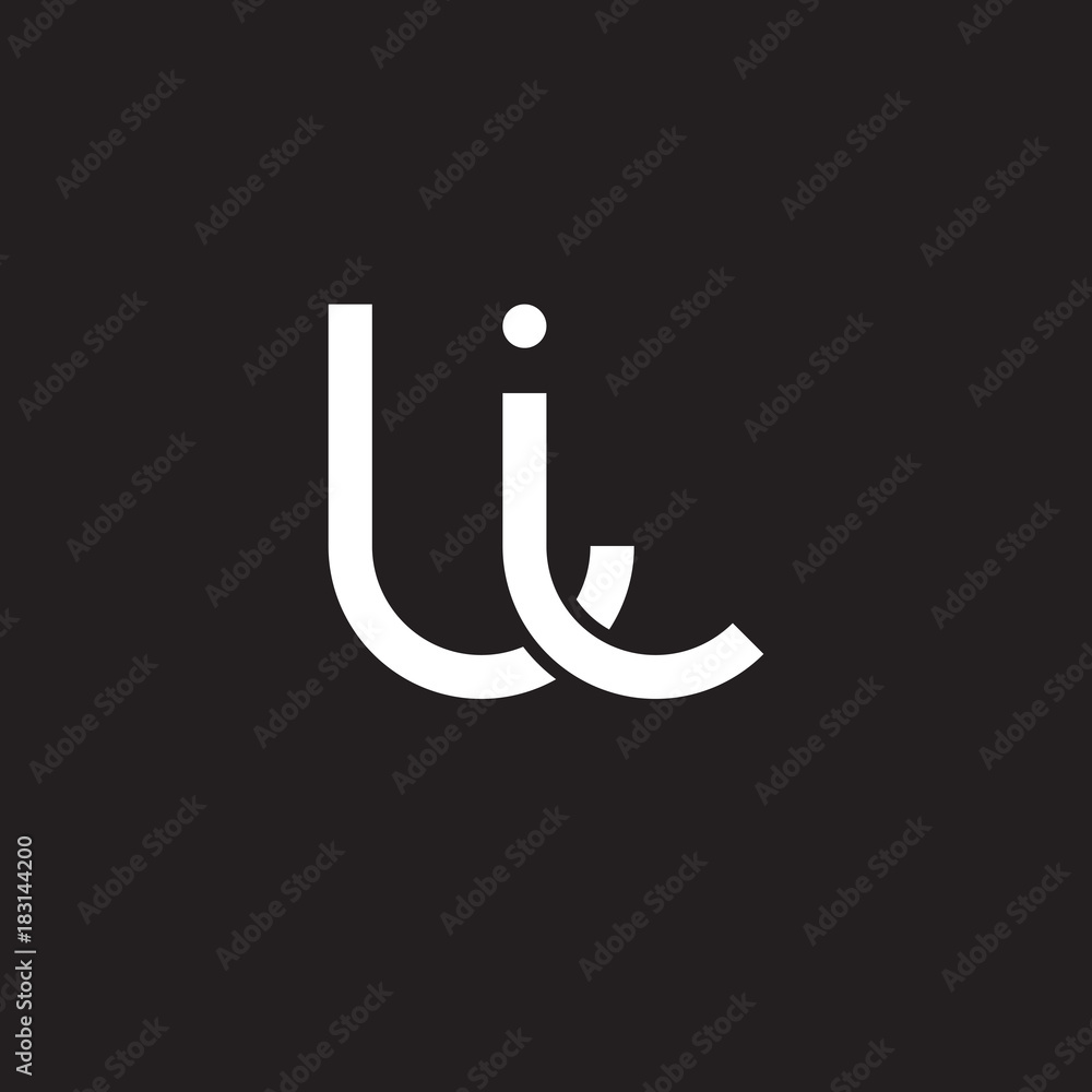 Initial lowercase letter li, overlapping circle interlock logo, white ...