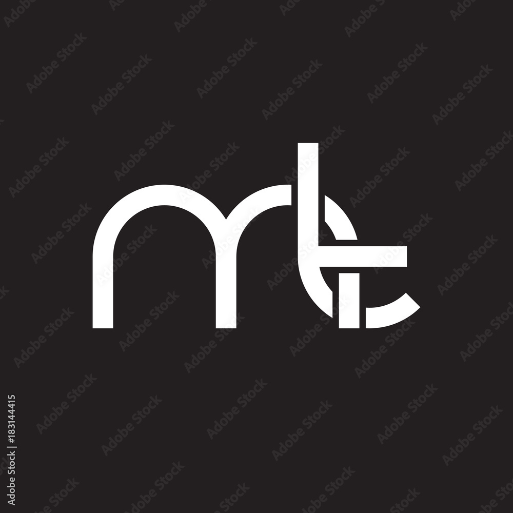 Initial lowercase letter mt, overlapping circle interlock logo, white ...