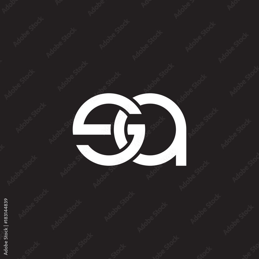 Initial lowercase letter sa, overlapping circle interlock logo, white ...