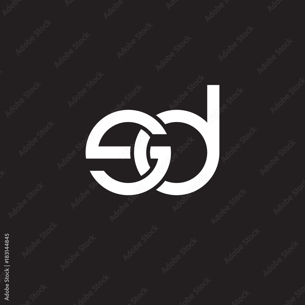 Initial lowercase letter sd, overlapping circle interlock logo, white ...