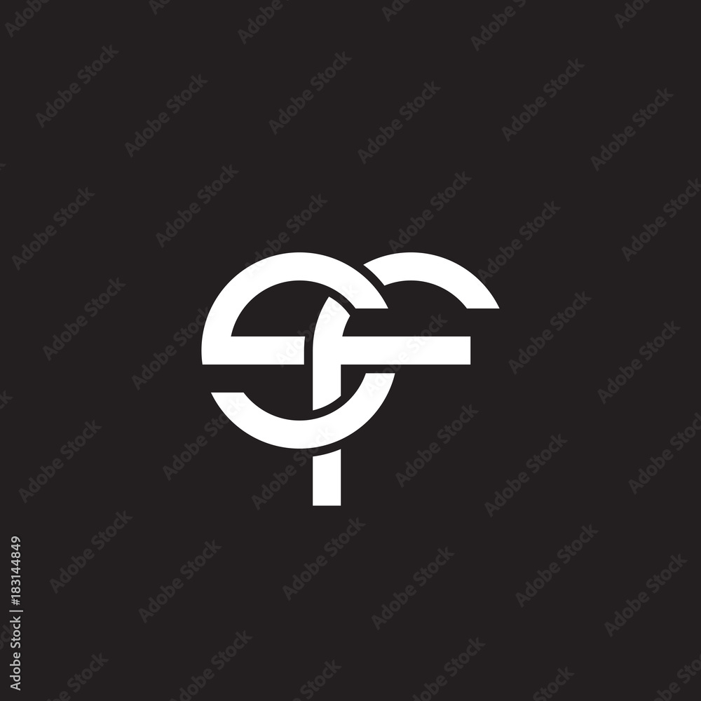 Initial lowercase letter sf, overlapping circle interlock logo, white ...