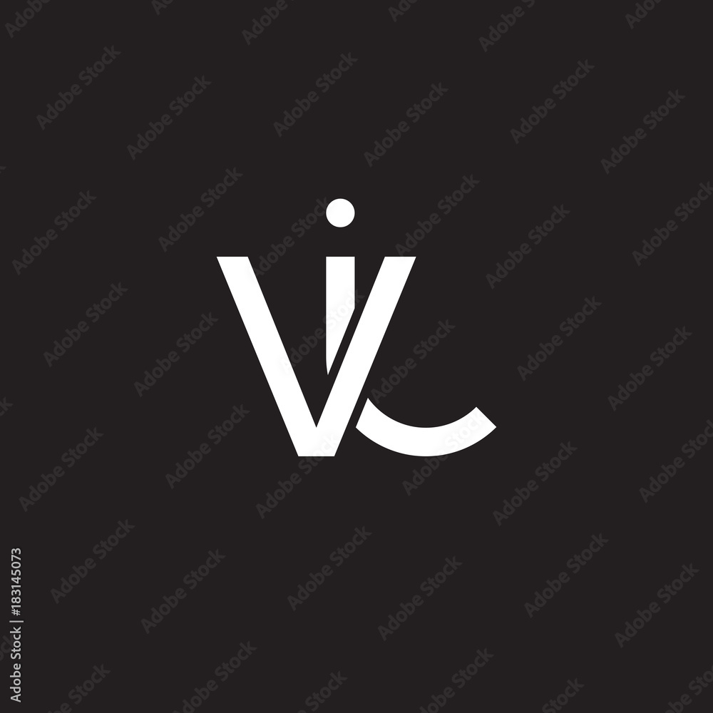 Initial lowercase letter vi, overlapping circle interlock logo, white ...