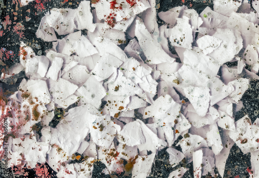 torn paper trash pollution background concept. harm to the environment ...