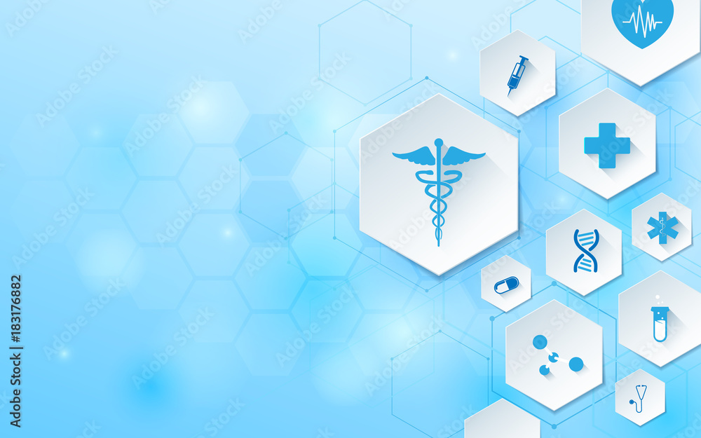 Abstract geometric shape medicine and science concept background ...