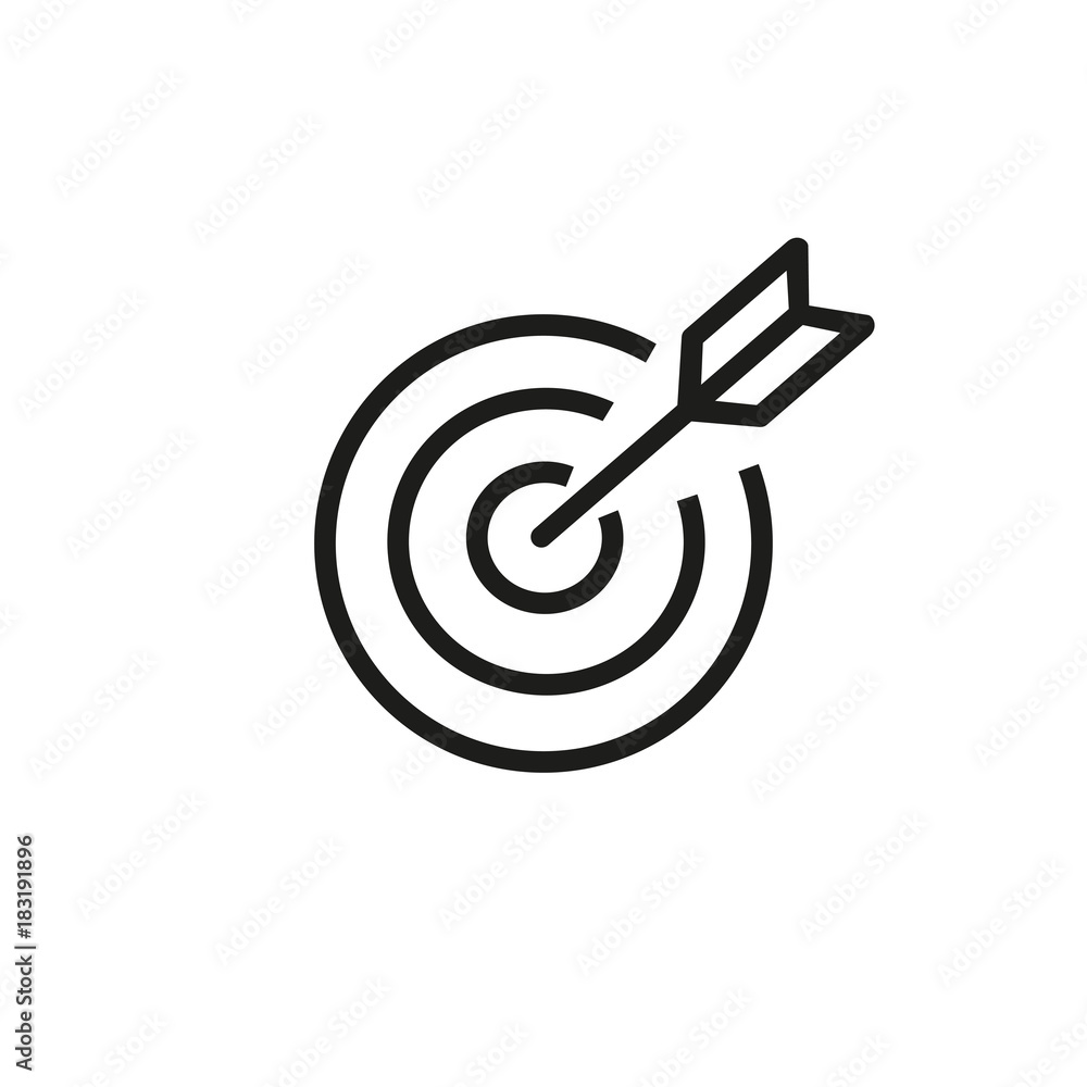 Target with arrow icon Stock Vector | Adobe Stock
