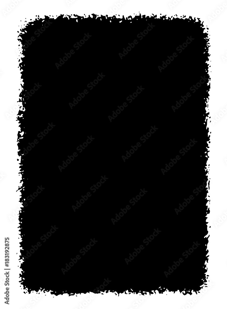Grunge black and white texture. Hand drawn frame template. Old paper ...
