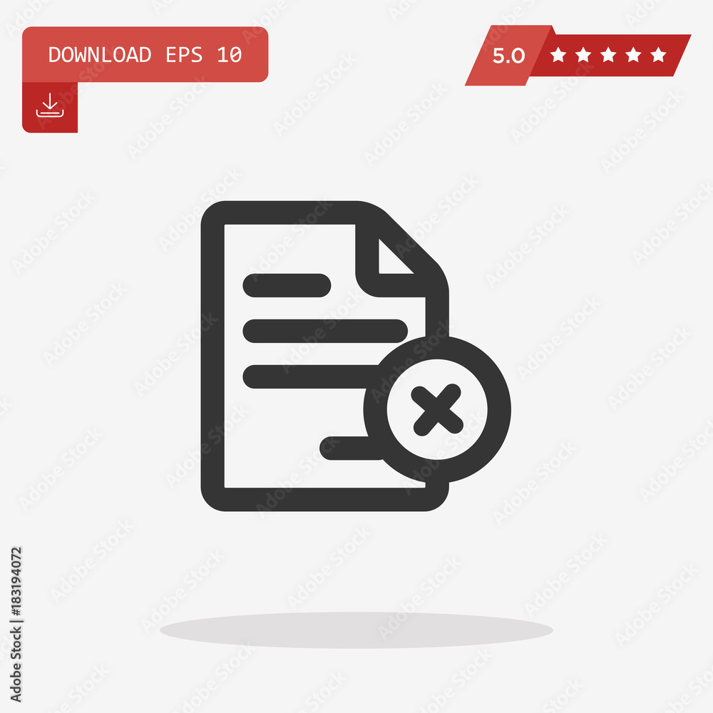 erasing file vector icon Stock Vector | Adobe Stock