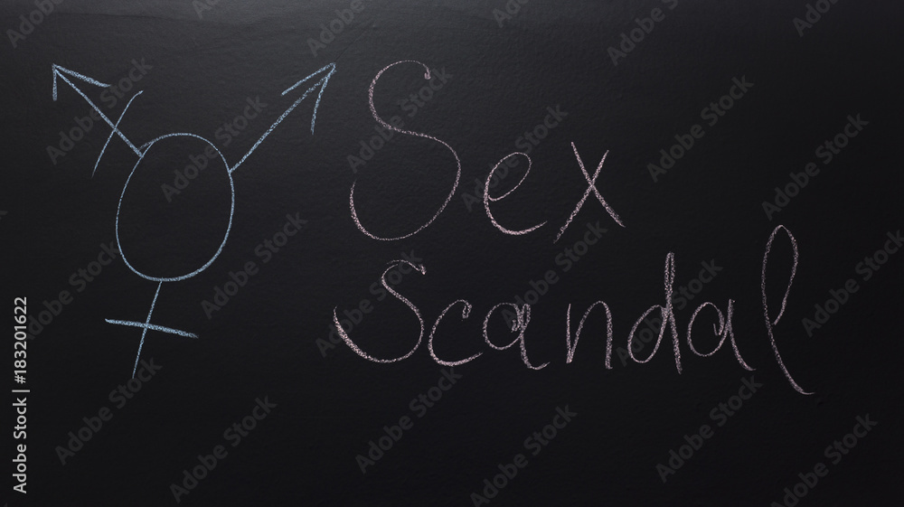 transgender Symbol with text written on blackboard: Sex Scandal Stock ...