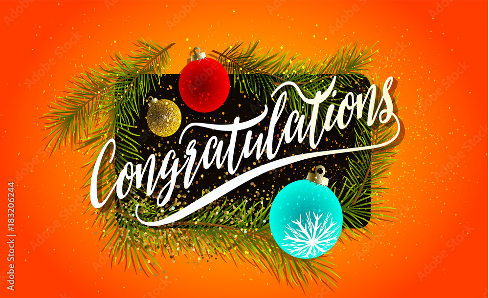 2018 Congratulations and Happy New Year Background for your Seasonal ...