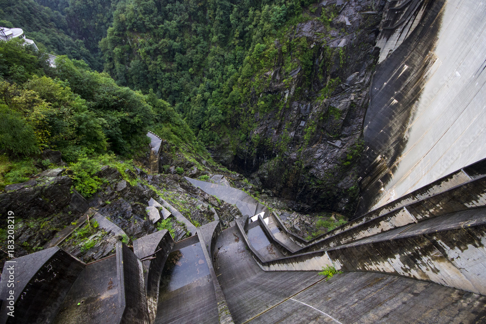 The Contra Dam, also known as the Verzasca Dam or the Locarno Dam, an ...