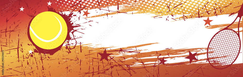 Horizontal tennis banner Stock Vector | Adobe Stock