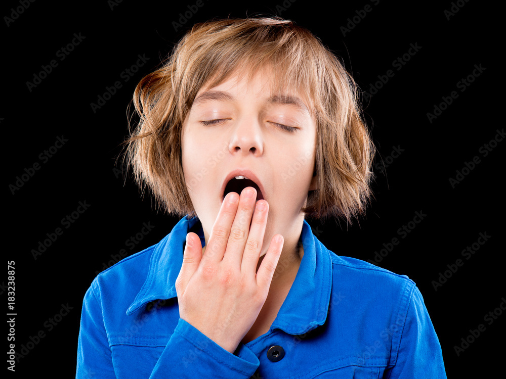 Tired Child Yawning