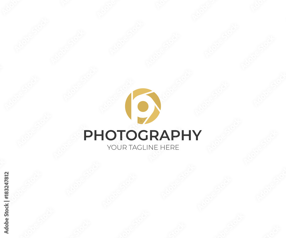 Camera Lens Letter P Logo Template. Video Vector Design. Photography ...
