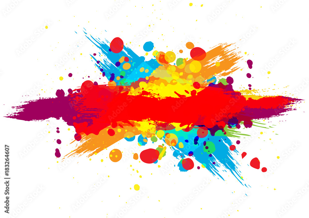abstract vector splatter color background. illustration vector design ...