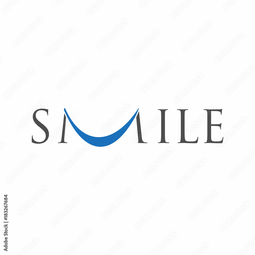 Smile Word Letter with Smile Icon Logo Vector Stock Vector | Adobe Stock