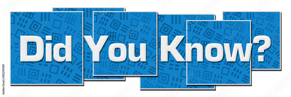 Did You Know Blue Texture Blocks Stock Illustration | Adobe Stock