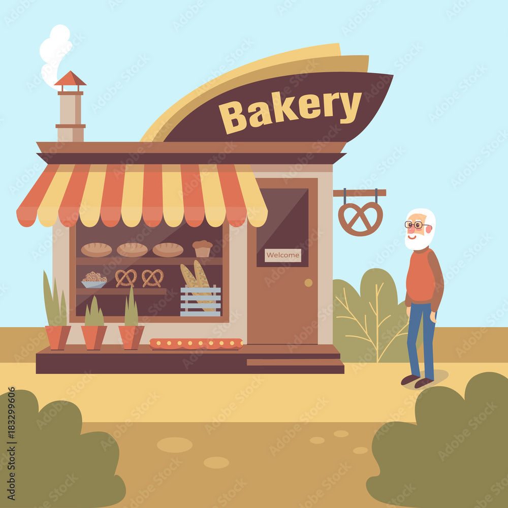 Bakery Building Cartoon