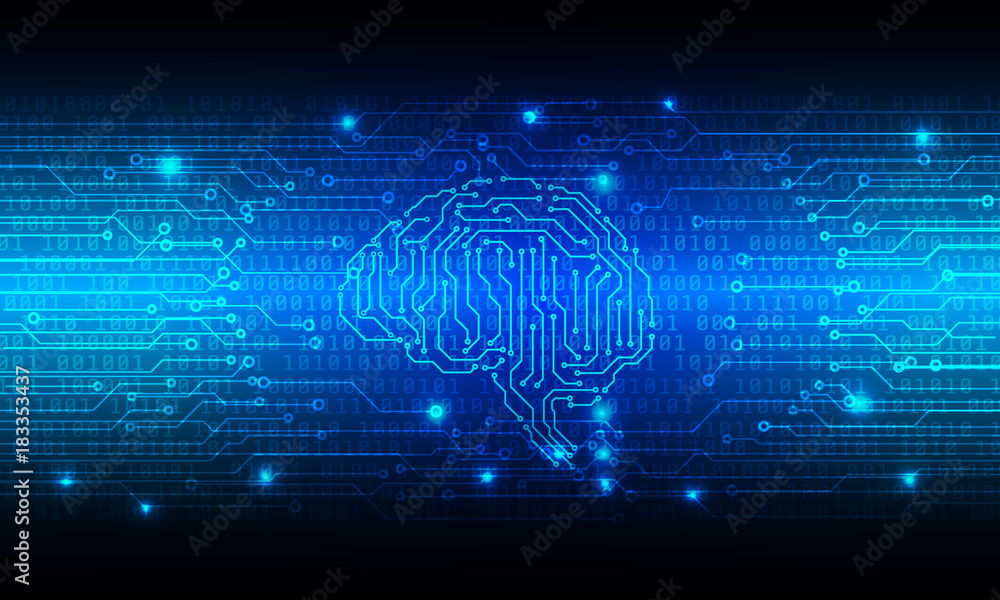 Circuit Board With Encoder And Decoder Binary Code Vector Background ...