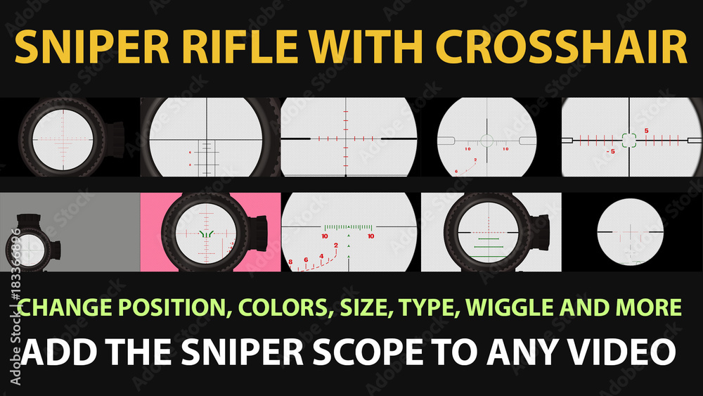 Sniper Scope and Crosshair Overlay Stock Template | Adobe Stock