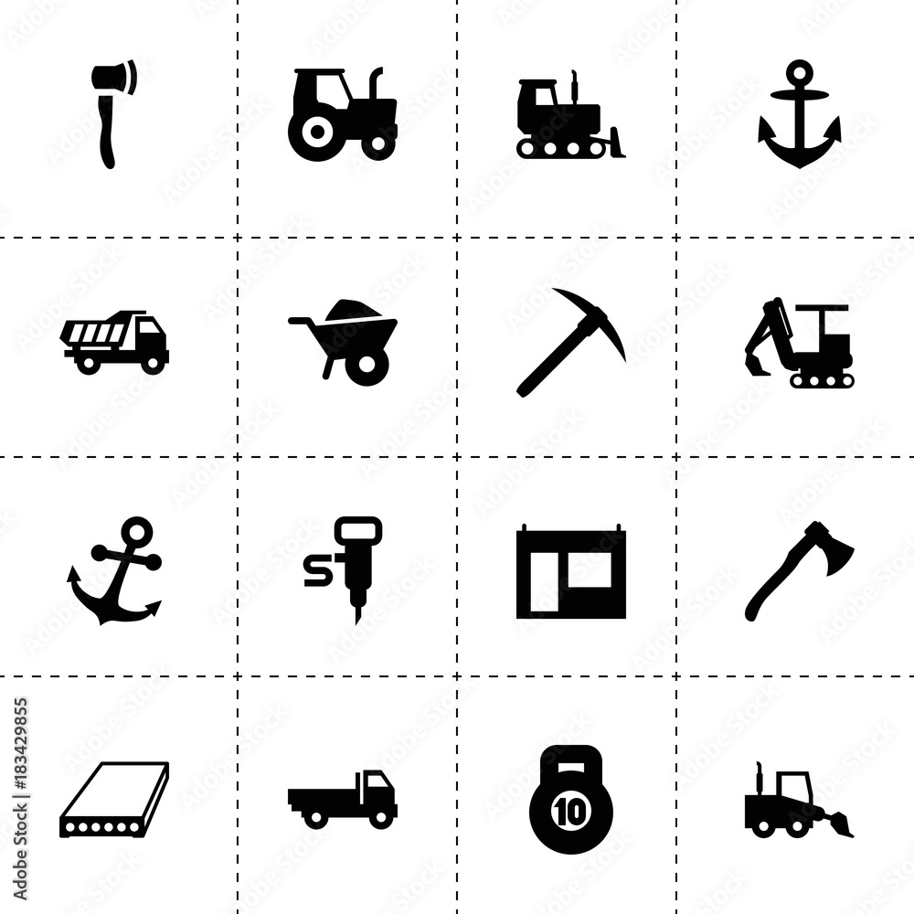 Heavy icons. vector collection filled heavy icons Stock Vector | Adobe ...