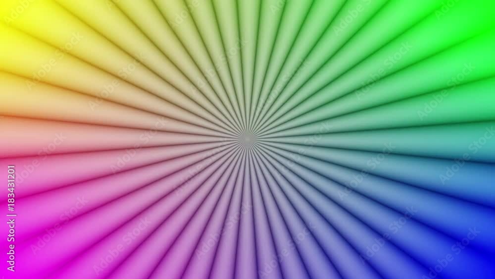 Vidéo Stock Color spectrum background with star. Optical spiral ...