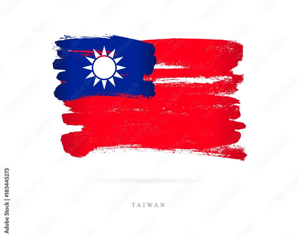 Flag of Taiwan. Abstract concept Stock Vector | Adobe Stock
