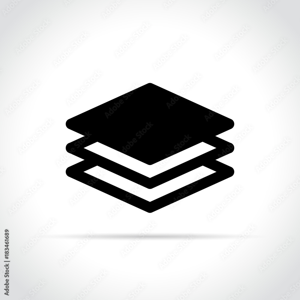 layers icon on white background Stock Vector | Adobe Stock