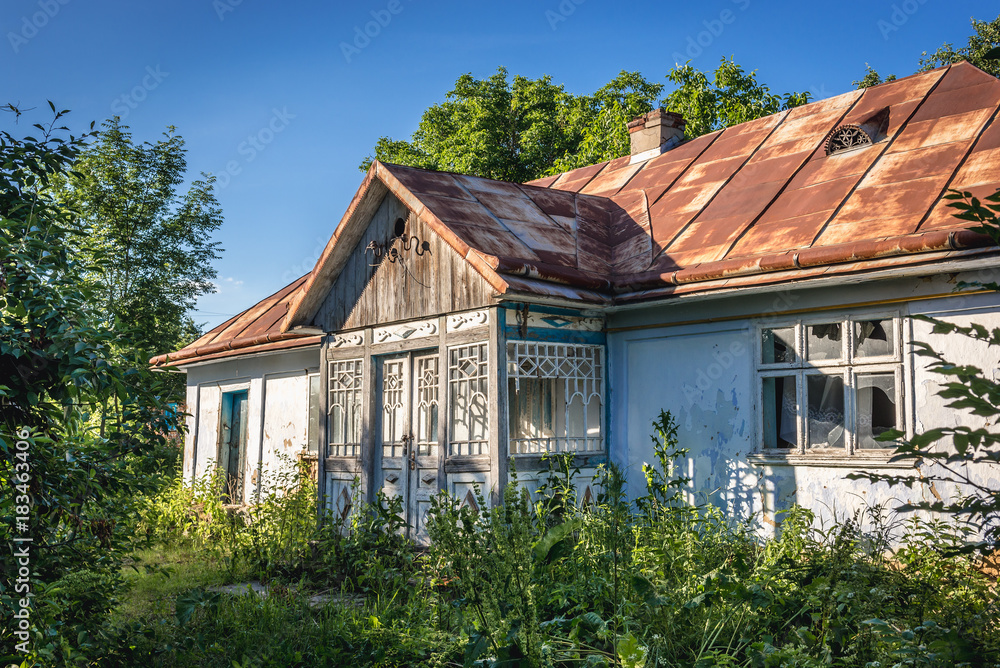 Desolate cottage in small village in Zalischyky region, Ukraine Stock ...