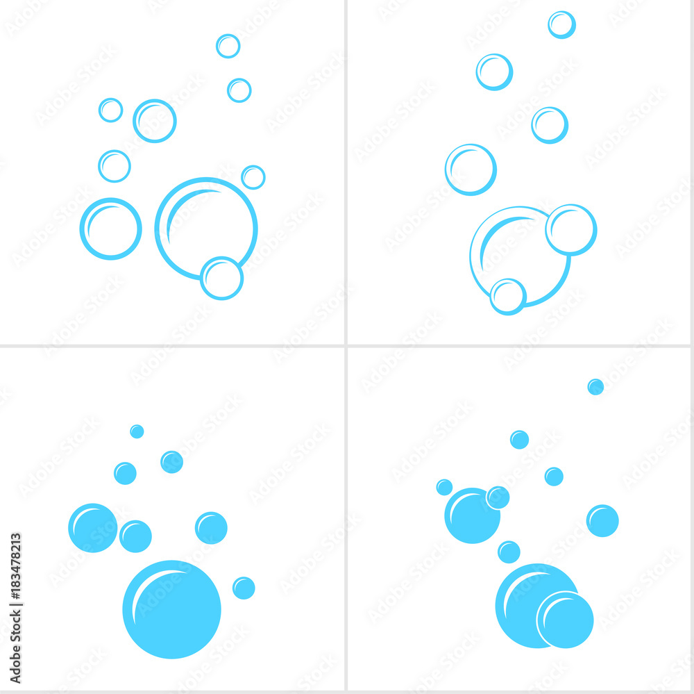 Bubble Icon Collection Design Stock Vector | Adobe Stock