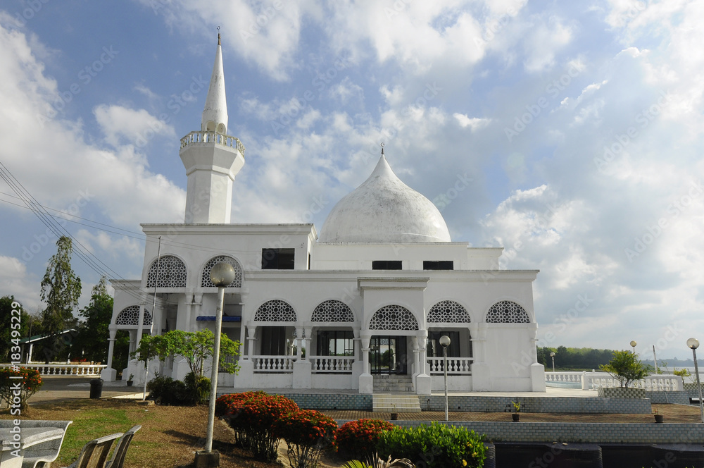 Brunei Darussalam Mosque at Kelantan, Malaysia. An old Mosque and small ...