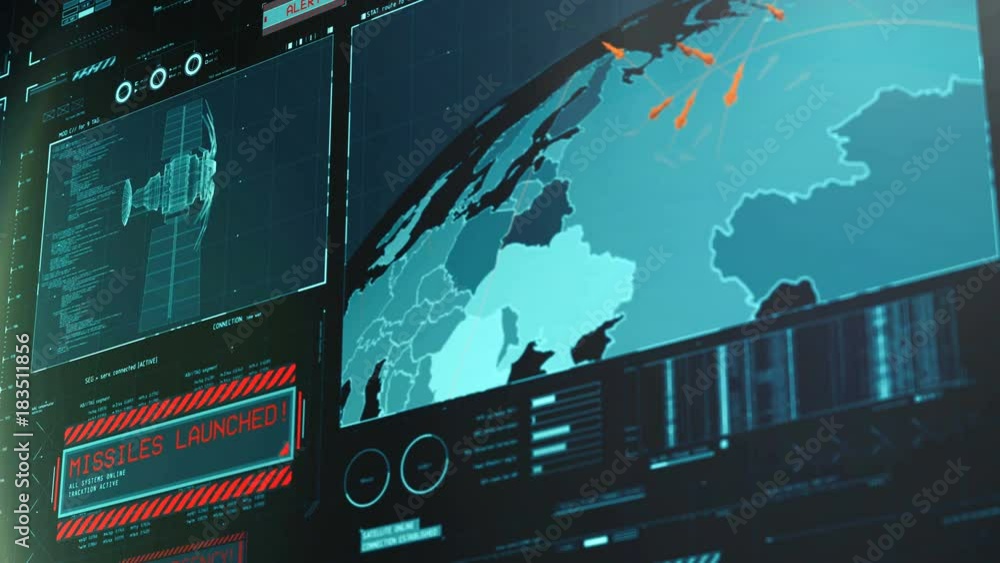 World war III start, missiles launched red warning message on screen ...