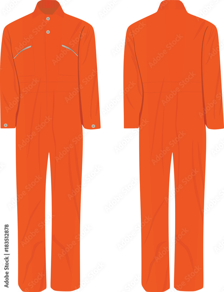 Working jumpsuit. vector illustration Stock Vector | Adobe Stock