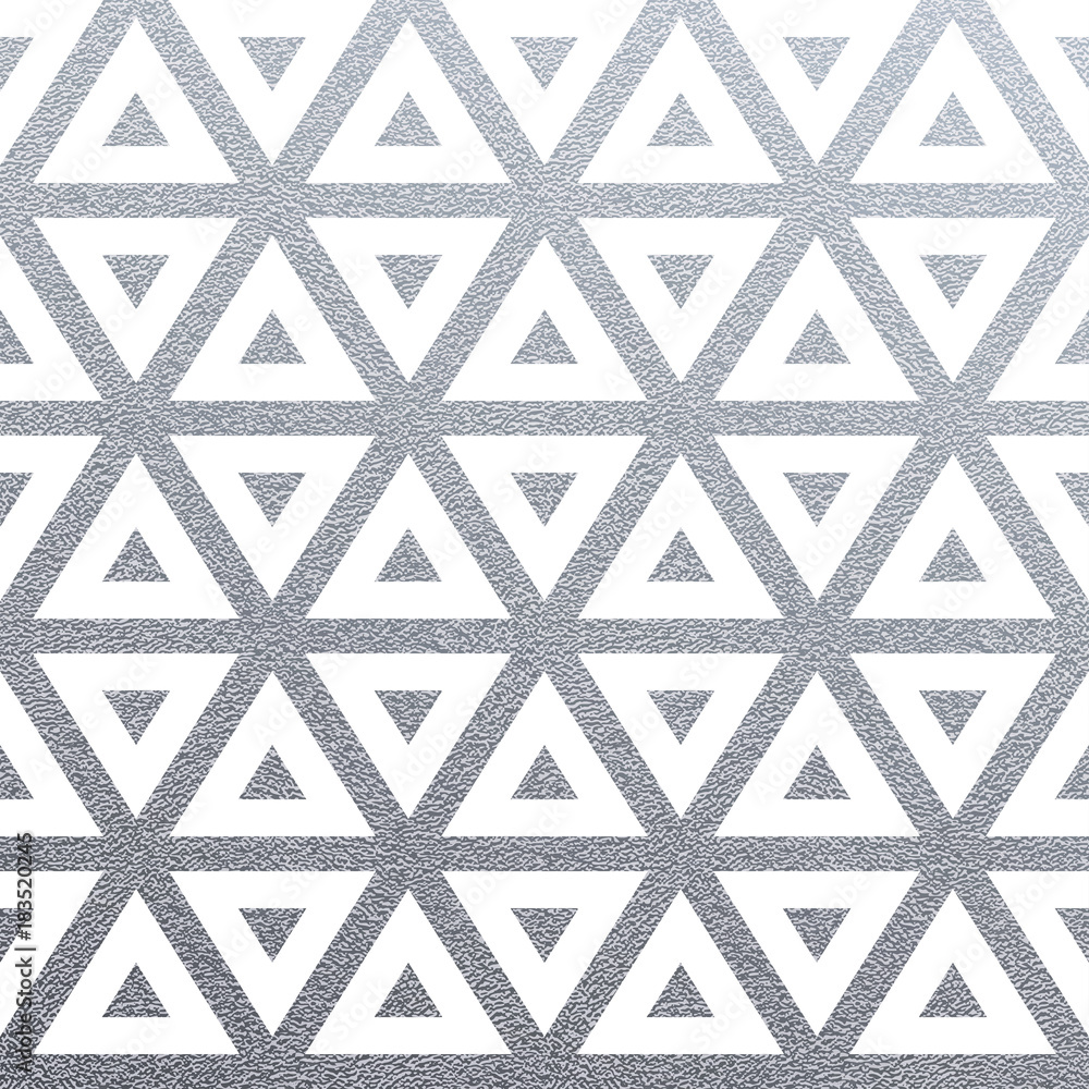 Abstract geometric silver seamless pattern with glitter texture of ...