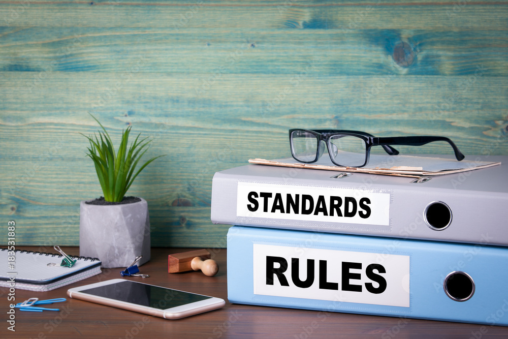standards and rules concept. Successful business, law and profit ...