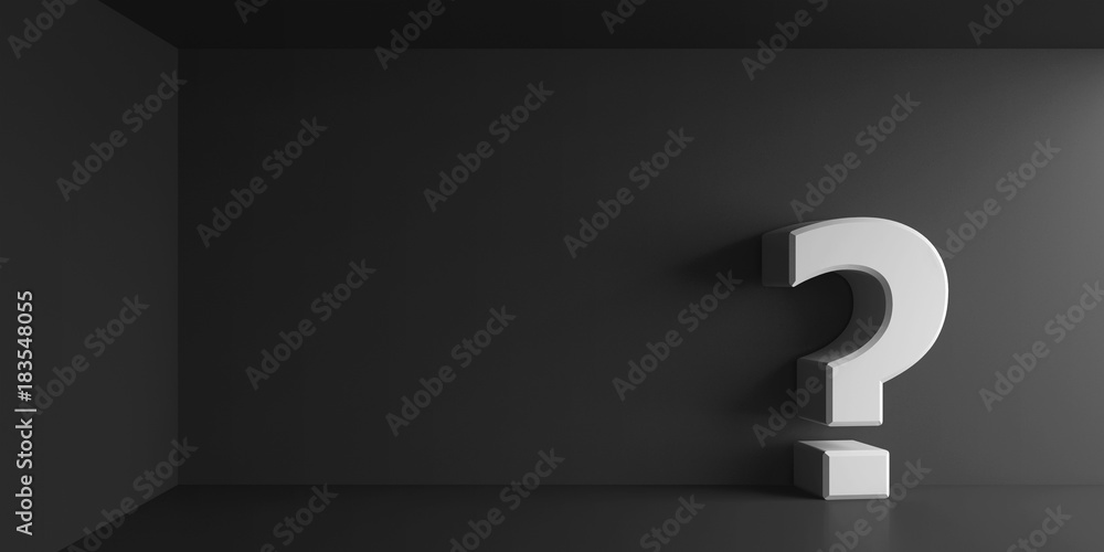 White Question mark Stock Illustration | Adobe Stock