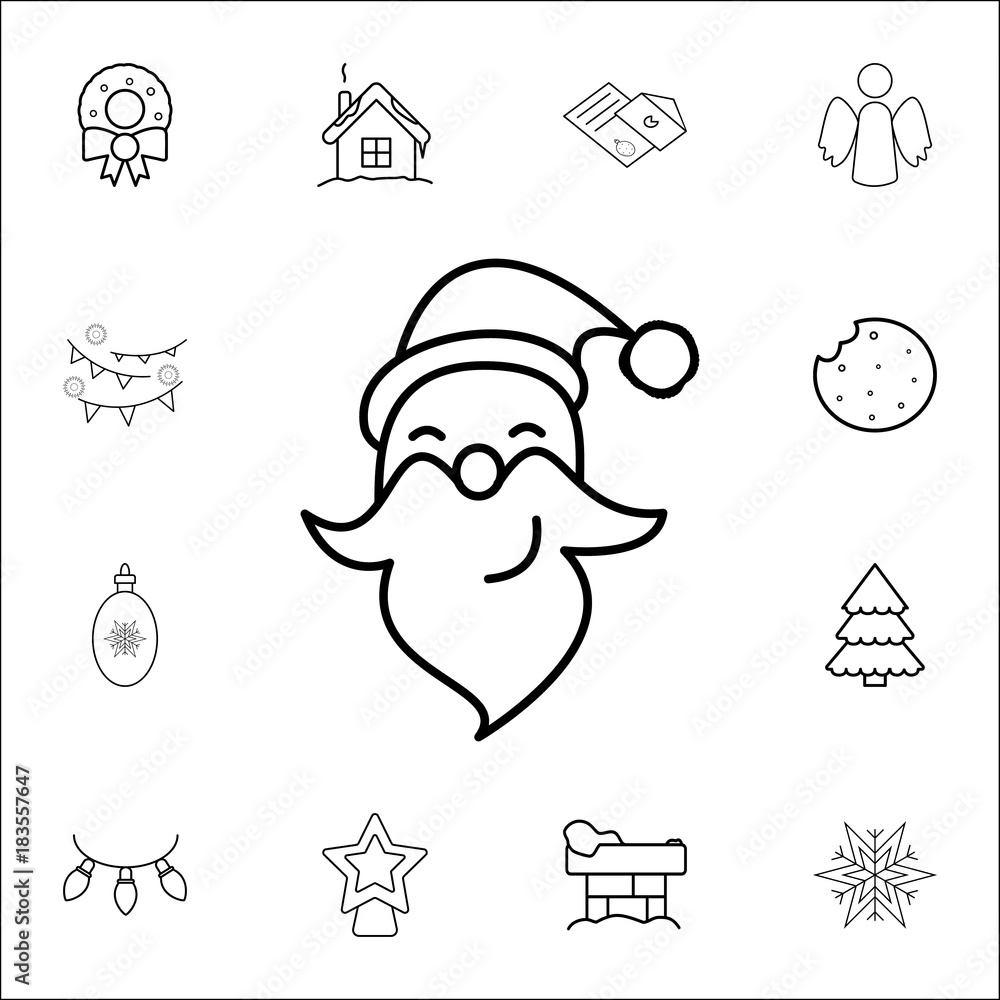 Simple Santa Outline