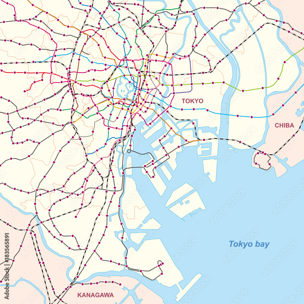 Poster CentralTokyoTrainMap – Wall Art | UkPosters