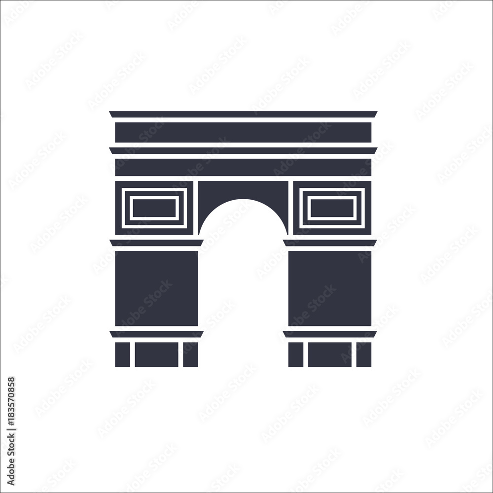 Triumphal Arch cartoon. Vector Illustration Stock Vector | Adobe Stock