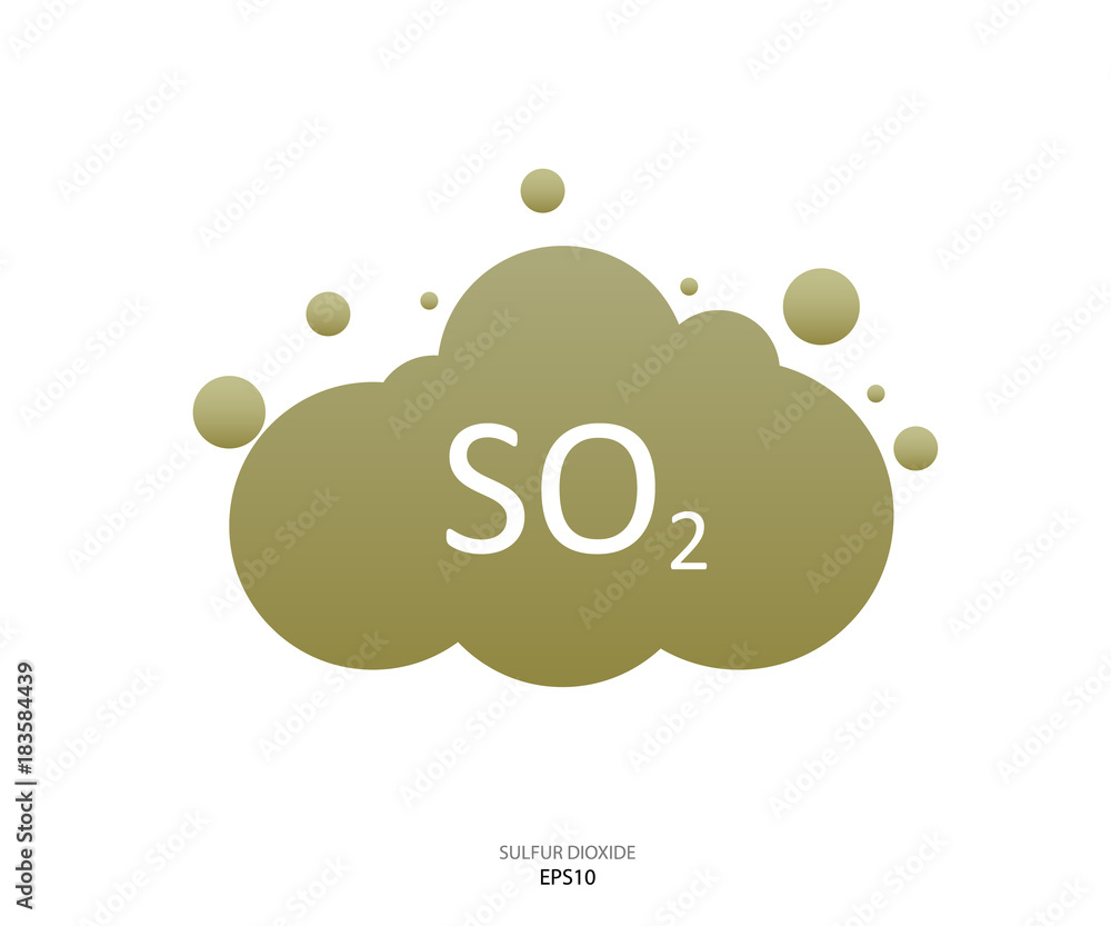 Sulfur dioxide symbol 素材庫向量圖 | Adobe Stock