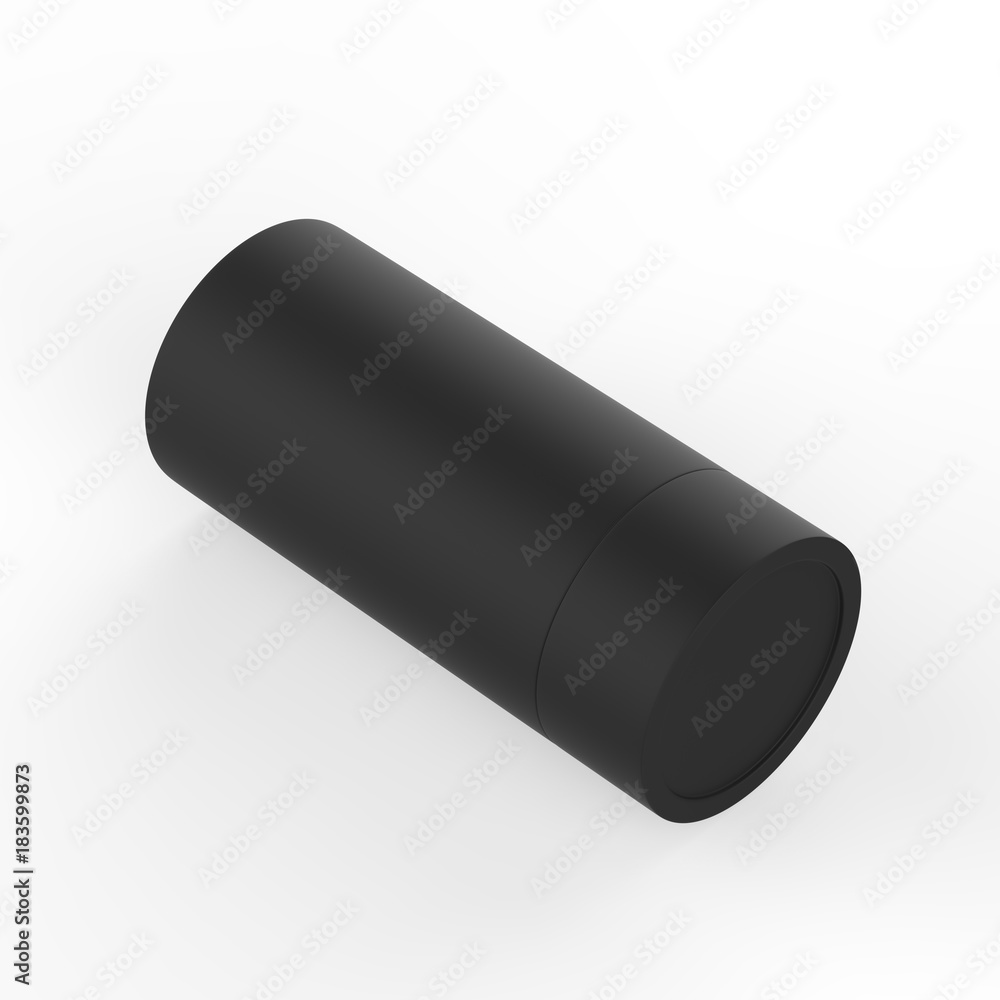 Round cardboard packaging box on isolated white background, 3d ...