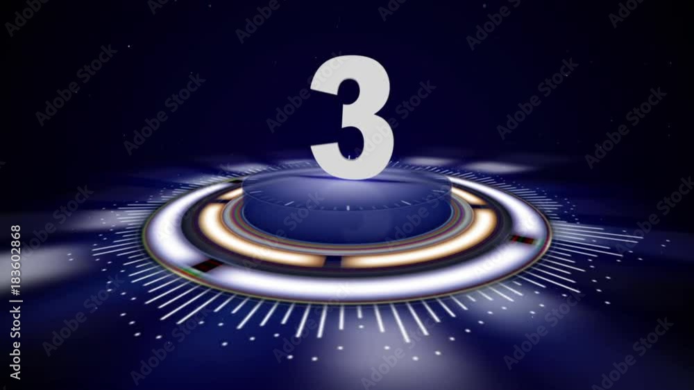 NUMBER 3, Top Ten Numbers Animation with Alpha Channel, Rendering ...
