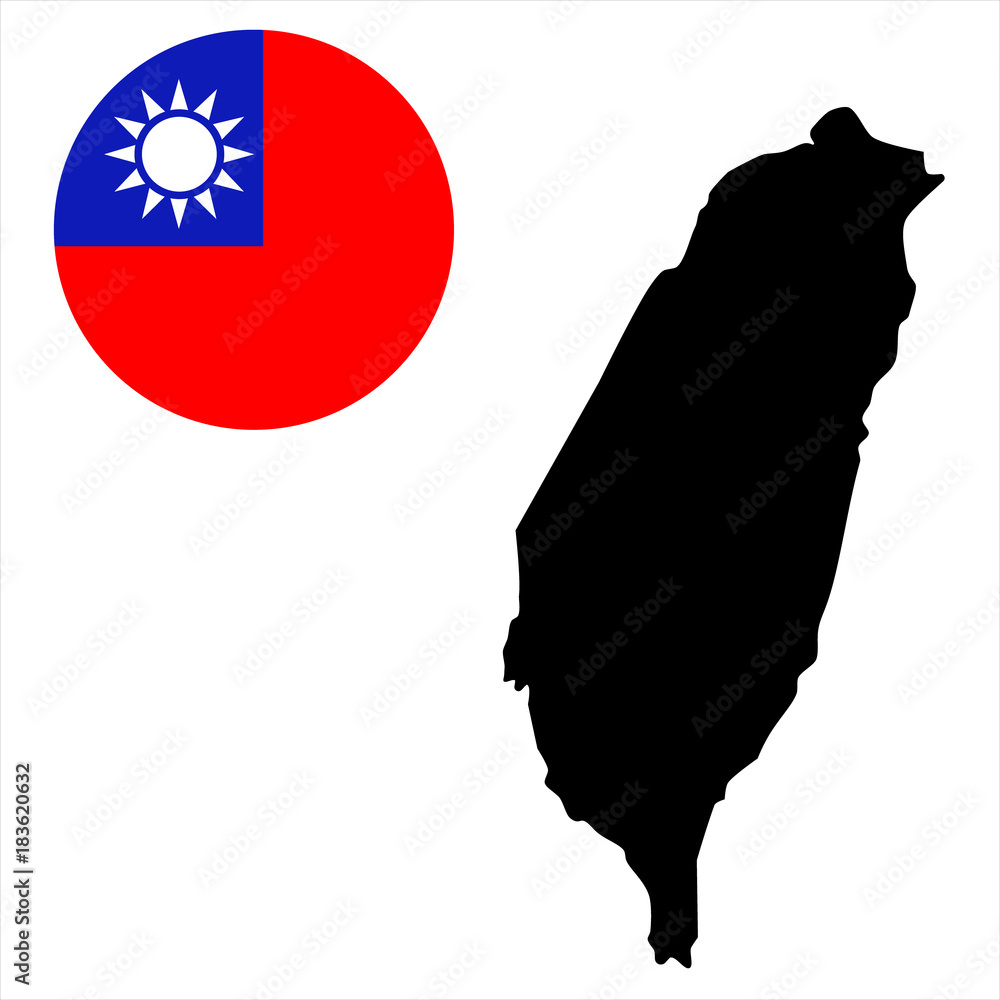 Taiwan map vector Stock Vector | Adobe Stock