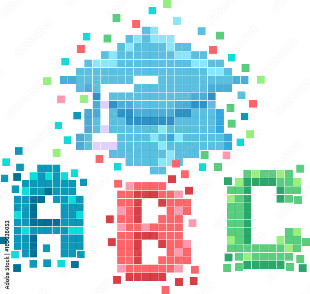 Graduate Abc Pixel Art Illustration Stock Vector | Adobe Stock
