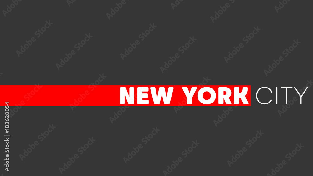 New York City - Logo - Night Stock Illustration | Adobe Stock