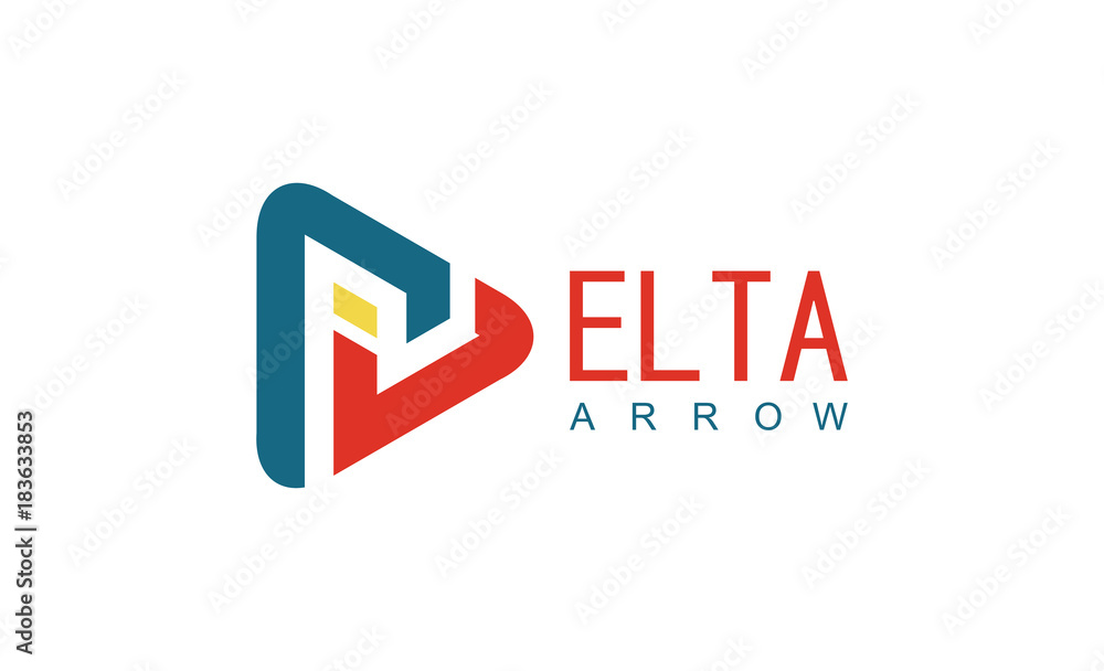 Delta arrow logo Stock Vector | Adobe Stock