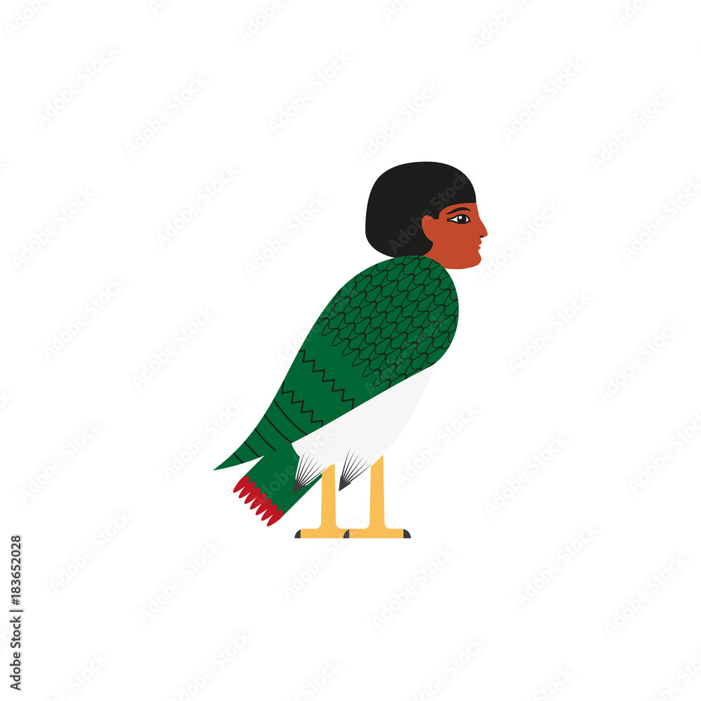 Harpy, storm goddess from ancient Greek mythology, flat cartoon vector ...