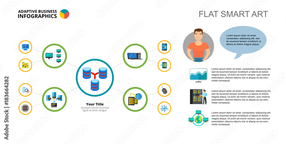 Database Concept Mind Map Slide Template Stock Vector | Adobe Stock