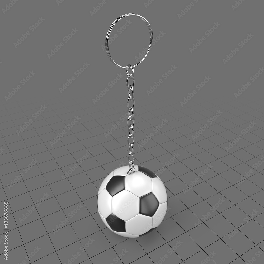 Soccer ball keychain Stock 3D asset | Adobe Stock