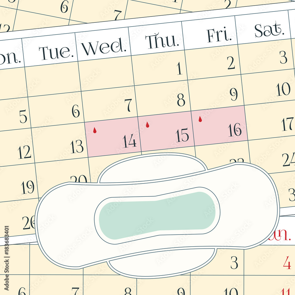 Menstruation period pain protection. Feminine hygiene, monthlies rainy ...